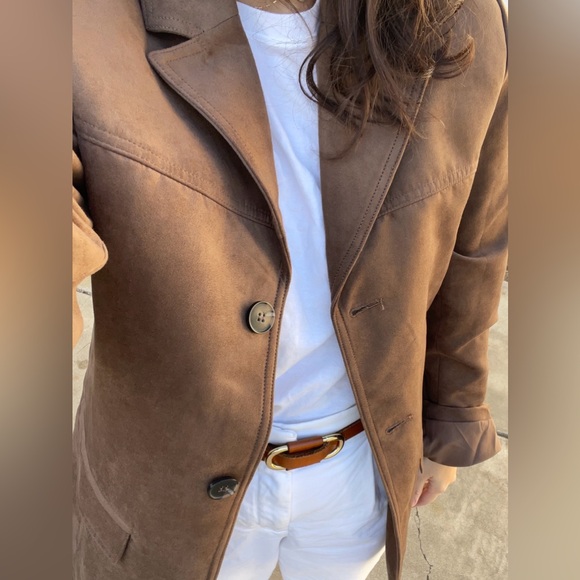 H&M | Jackets & Coats | Hm Brand New Suede Jacket In Xxs | Poshmark